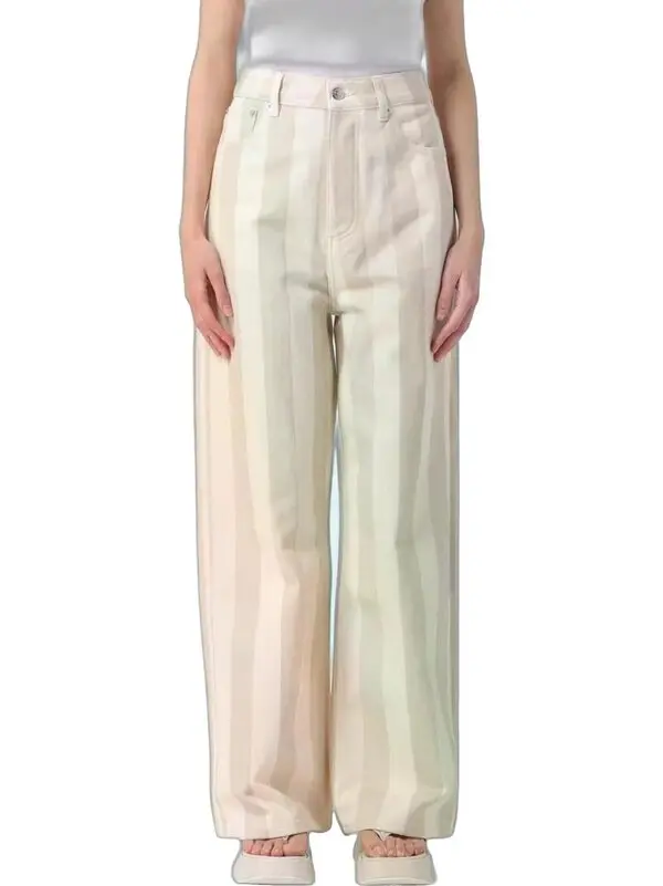 Nanushka Striped Wide-leg Jeans - Neutrals