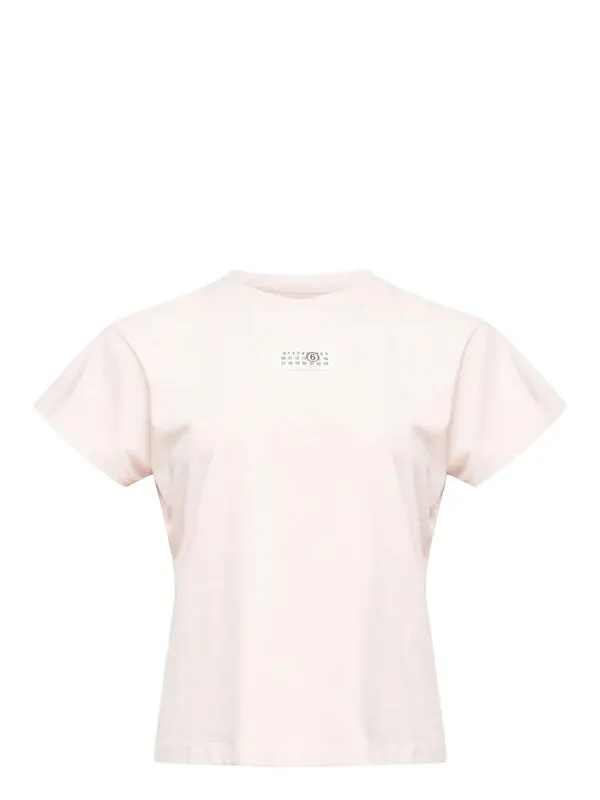 MAISON MARGIELA Cotton T-shirt With Logo Patch - Pink