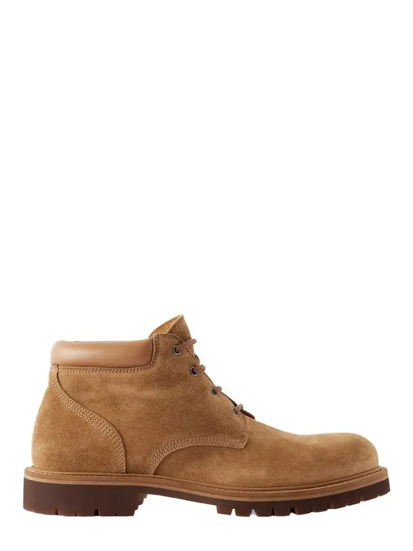 Officine Creative Boss 021 Suede Lace-up Boots - Gray