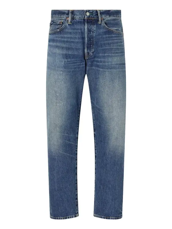 Polo Ralph Lauren Straight-leg Distressed Jeans - Blue