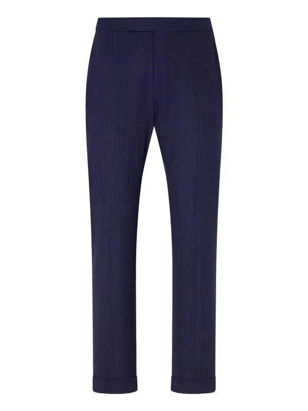 Polo Ralph Lauren Pinstriped Wool-blend Suit Trousers - Blue