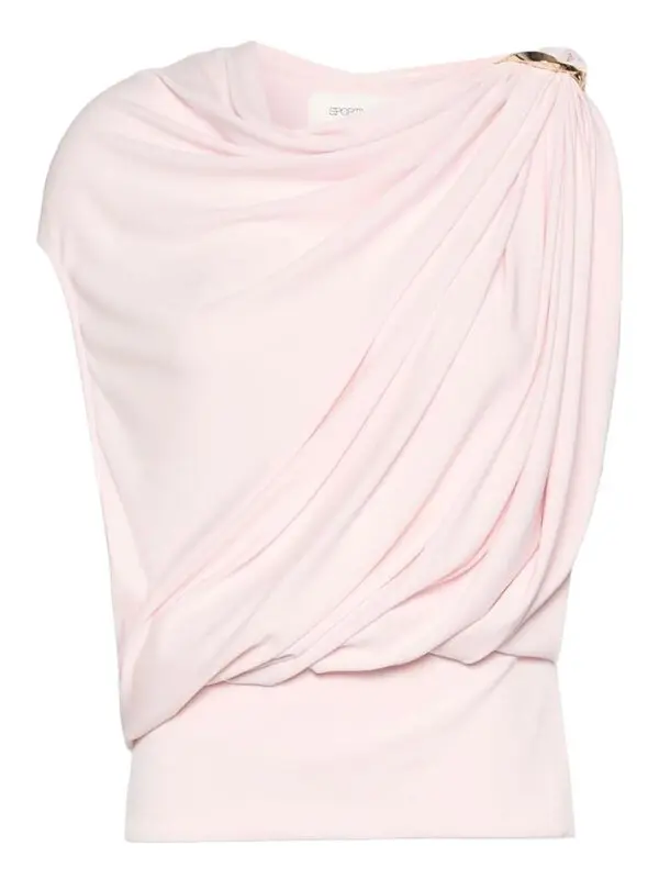 Max Mara Draped Fluid Jersey Top - Powder