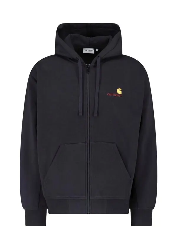 Carhartt Work In Progress American Script" Zip Hoodie - Black