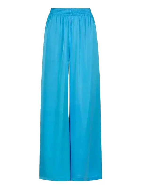 PARAMIDONNA Safara Elasticated Wide-leg Trousers - Blue