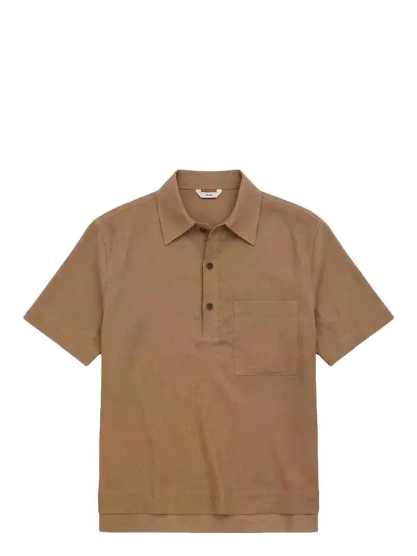 HEVO Short-sleeve Chest-pocket Shirt - Neutrals