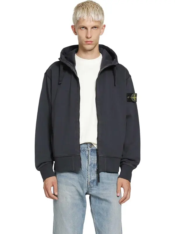 Stone Island 6100009 Zip-up Hoodie - Blue