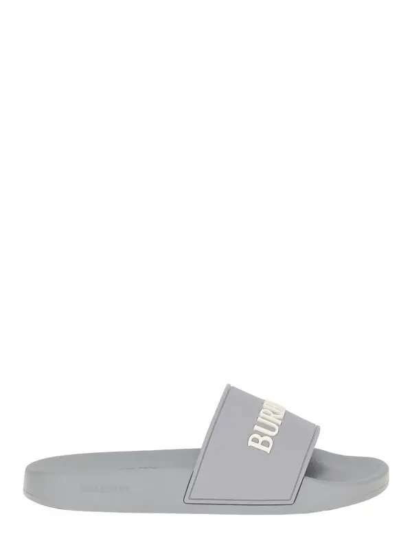 Burberry Logo Slides - Gray