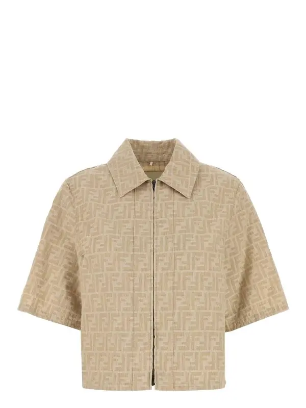 Fendi Embroidered Denim Shirt - Multicolor