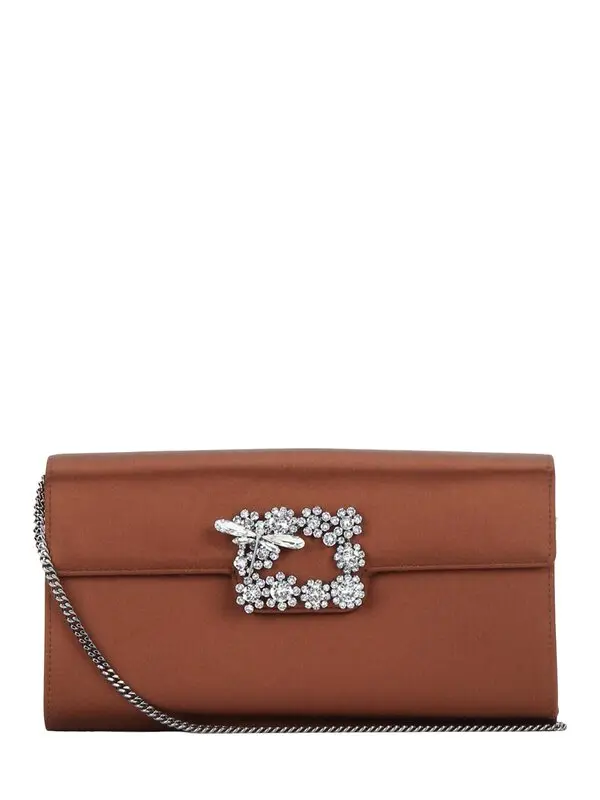 ROGER VIVIER Envelope Flap Dragonfly Embellished Clutch - Multicolor