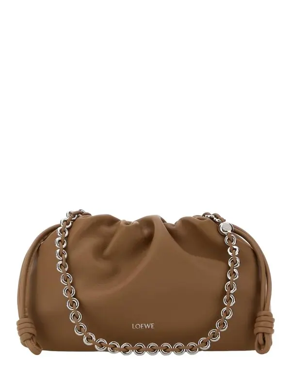 Loewe Medium Flamenco Clutch In Camel Nappa Leather - Brown