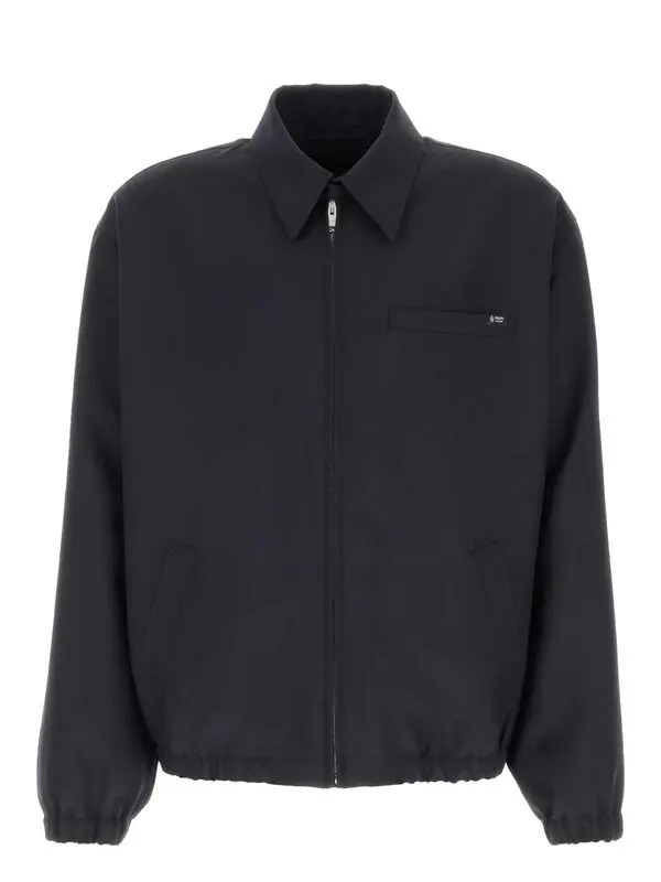 Prada Wool Blend Bomber Jacket - Blue