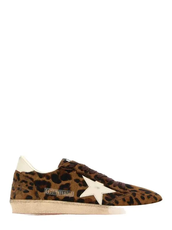 GOLDEN GOOSE Printed Calf Hair Ball Star Sneakers - Multicolor