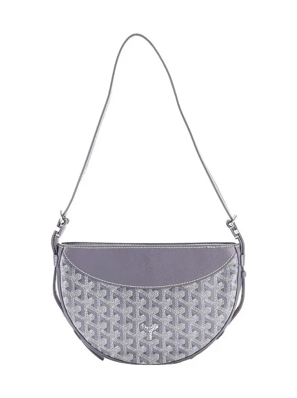Goyard Hirondelle Shoulder Bag Coated Canvas And Leather - Gray