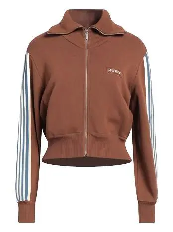AUTRY Viscose Nylon Zip Up Cardigan - Brown