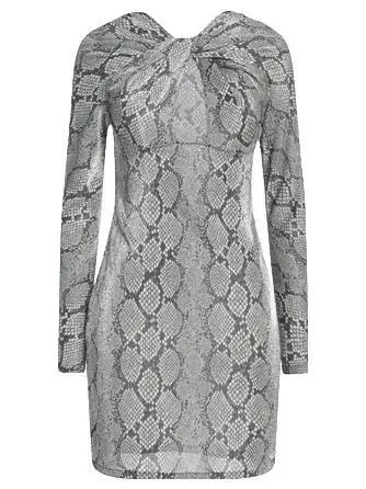 Coperni Bodycon Jersey Snake Print Mini Dress - Grey