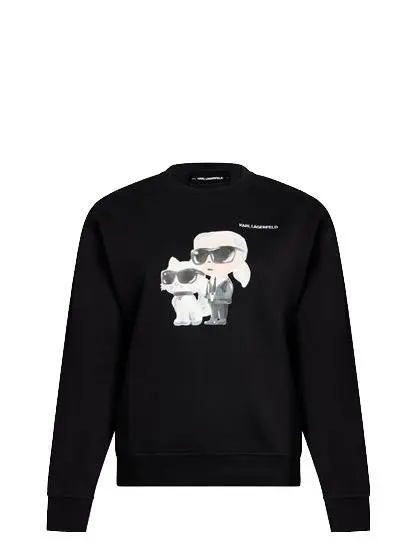 Karl Lagerfeld Organic Cotton And Recycled Polyester Sweatshirt - Black