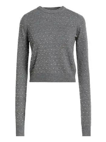 Sportmax Wool And Cashmere Sweater With Studs - Grey