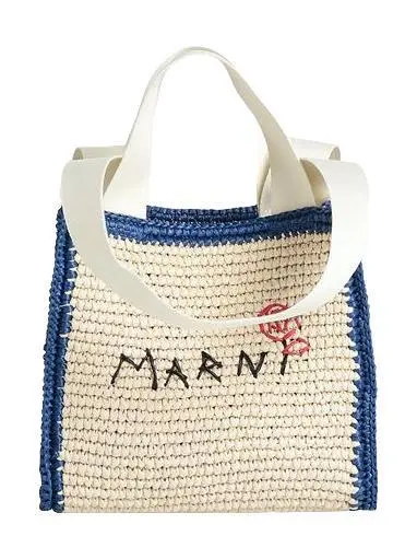 Marni Shopper Bag Faux Raffia - Beige