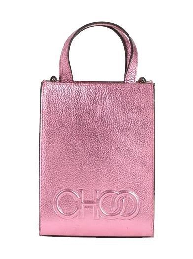 JIMMY CHOO Metallic Leather Mini Bag - Fuchsia