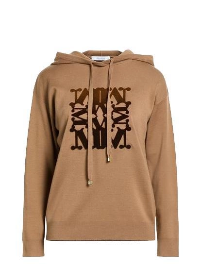 Max Mara Virgin Wool Hoodie - Camel