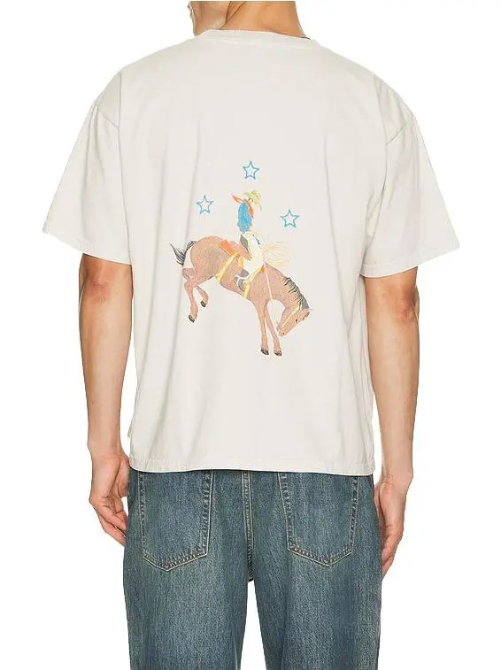 REMINGTON STONE Cowboy 2 Tee In White - Bone