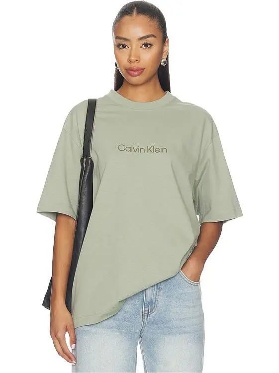 Calvin Klein Relaxed Standard Logo Crew Neck Tee - Shadow