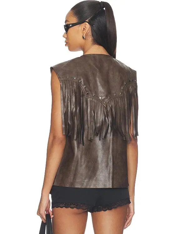 BY.DYLN Rhys Vest Top - Cocoa