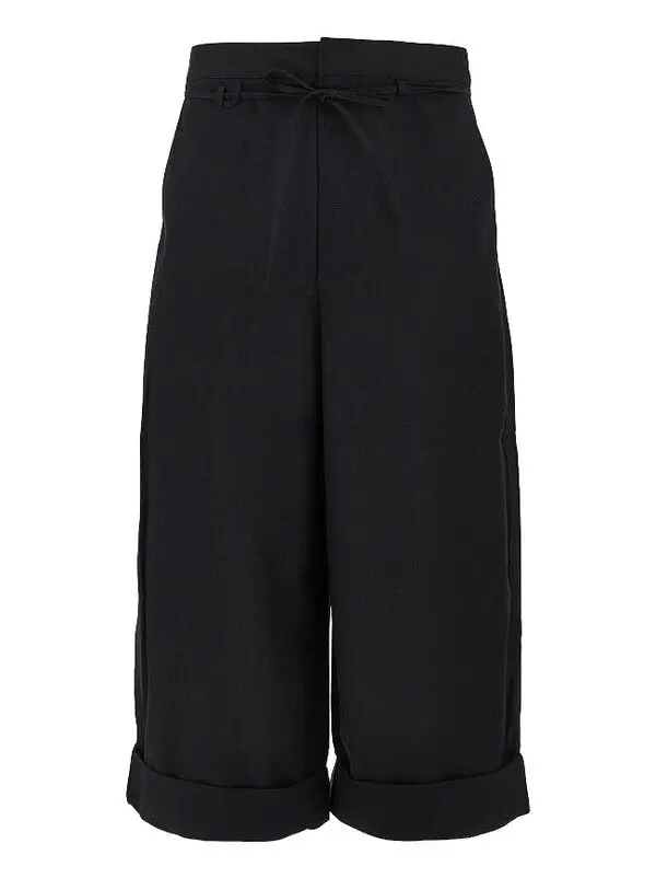 Jacquemus Marin Cotton Poplin Pants - Black