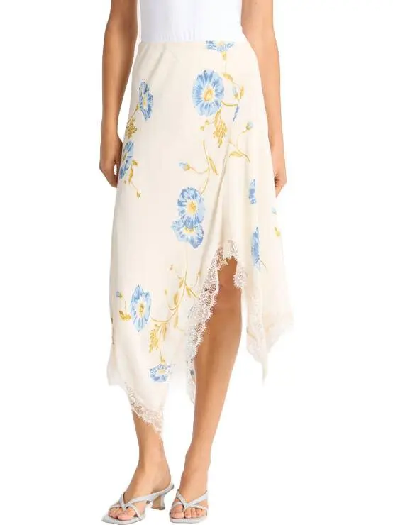REFORMATION Liliana Lace Handkerchief Hem Skirt - Glorious