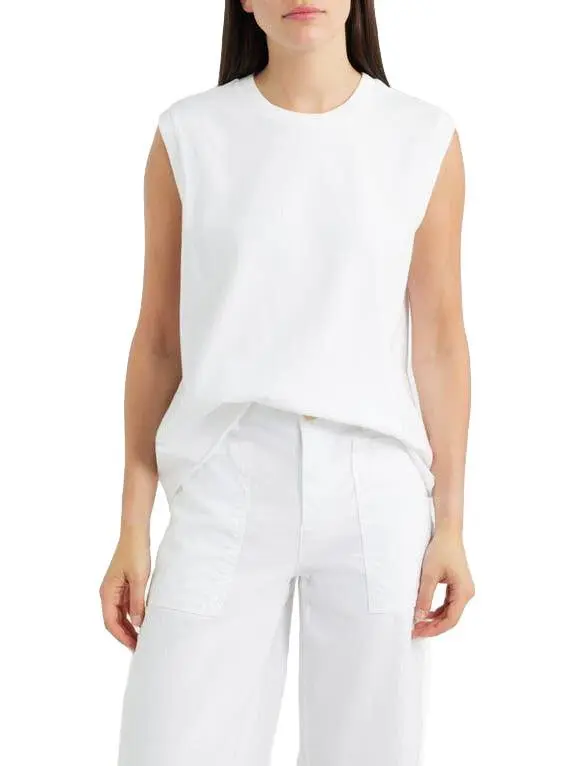 Frank & Eileen Fin Cotton Tank - White