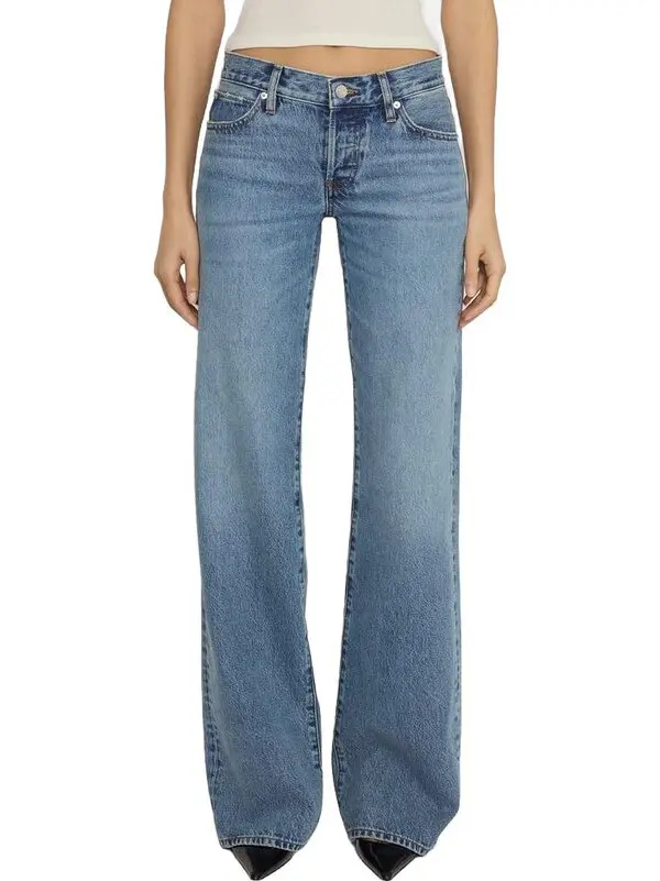 FRAME X Amelia Gray The Gray Relaxed Bootcut Jeans - Rapture