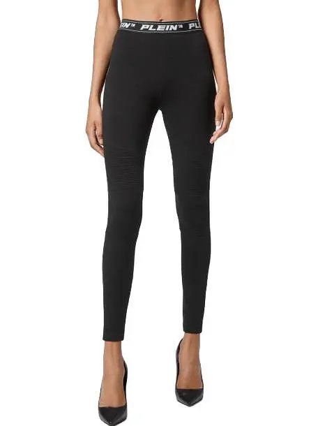 Philipp Plein Jogging Biker Leggings - Black
