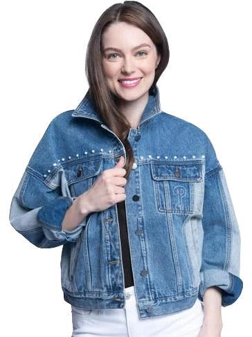 G-III SPORTS BY CARL BANKS Philadelphia Phillies Victory Oversized Jacket - Denim