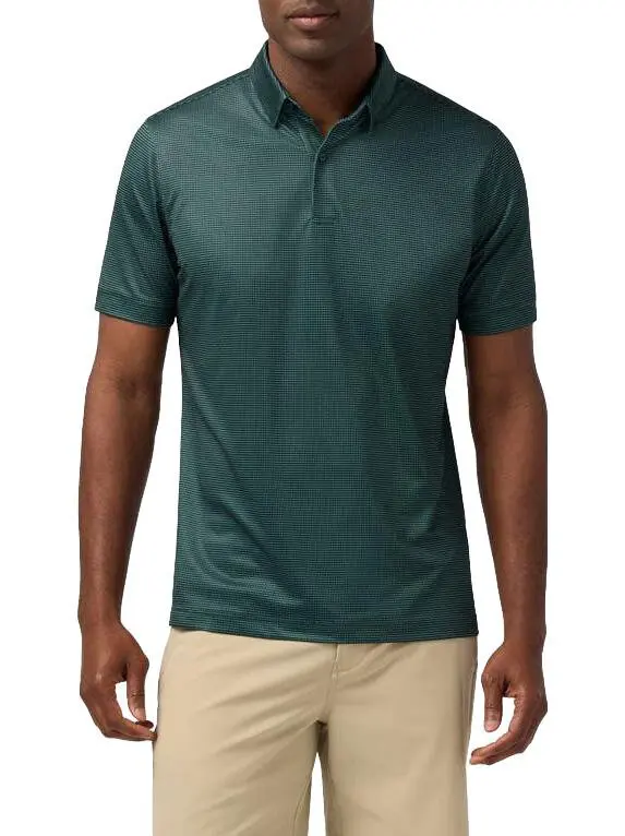 Mizzen+main Halyard Trim Fit Performance Polo - Pine Drop Shadow