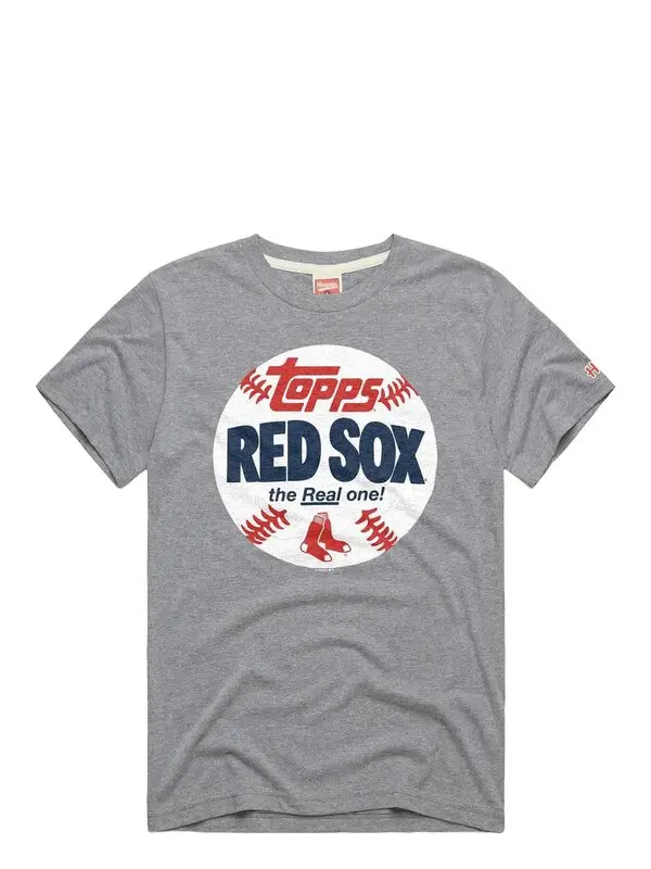 HOMAGE Boston Red Sox Mlb X Topps Baseball The Real One Tri-blend T-shirt - Gray