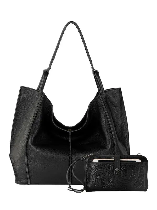 THE SAK Los Feliz Large Tote & Iris Smartphone Bundle - Black