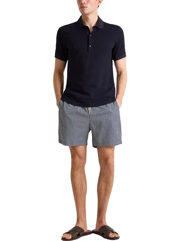 Orlebar Brown Bruno Pique Classic Fit Pique Polo - Night Iris