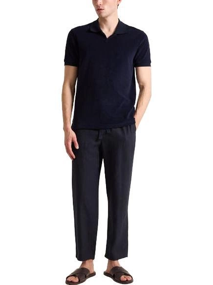 Orlebar Brown Bruno Towelling Classic Fit Towelling Polo - Night Iris