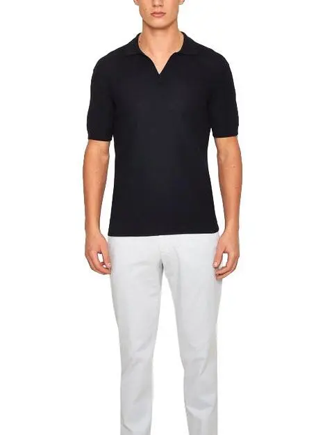 Orlebar Brown Horton Pique Tailored Fit Mercerised Cotton Polo Shirt - Night Iris