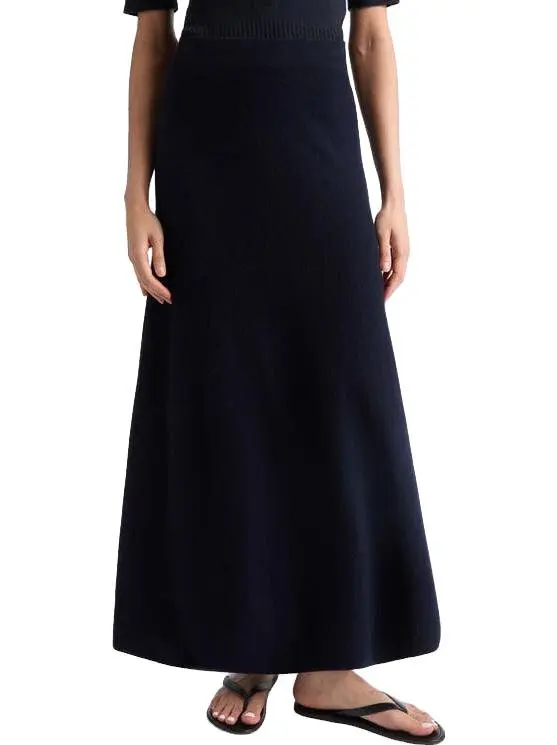 LISA YANG Torie Cashmere Sweater Skirt - Navy