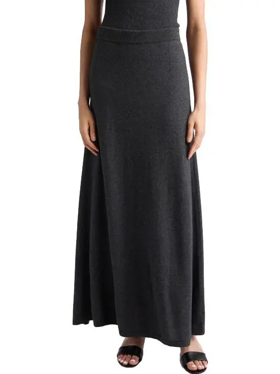 LISA YANG Adrienne Cotton & Cashmere Maxi Skirt - Eclipse