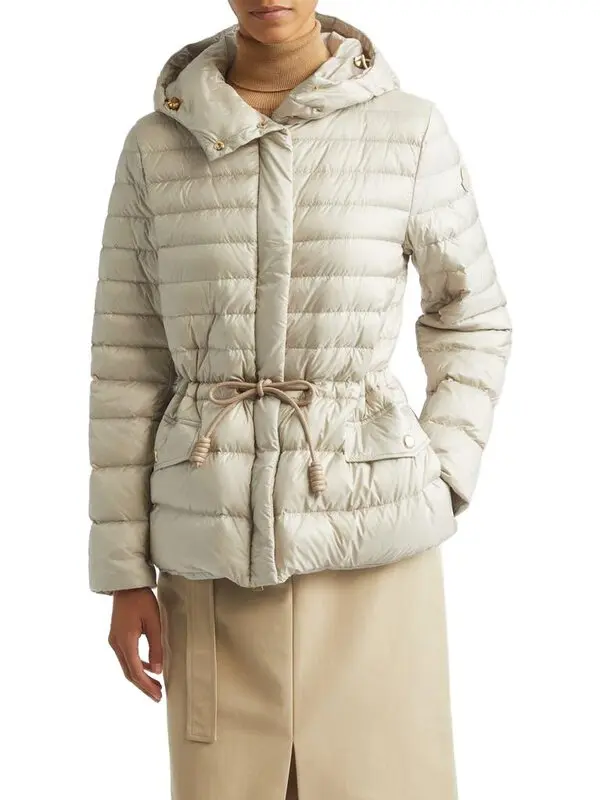 Moncler Quilted Down Puffer Jacket - Beige