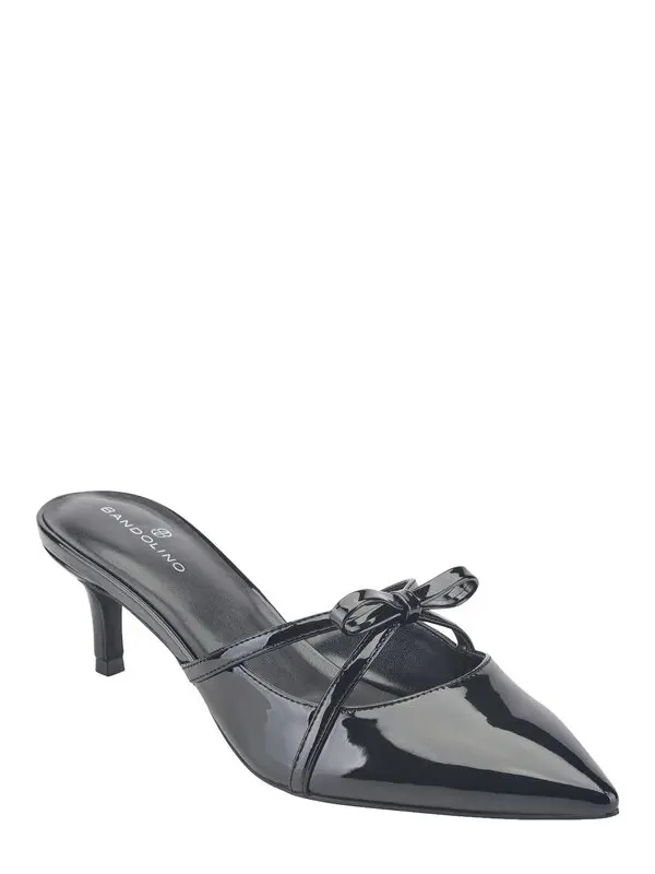 Bandolino Mokita Pointed Toe Mule With Bow Detailing - Black