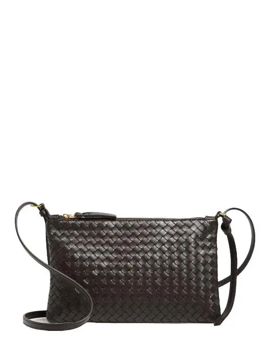 Bottega Veneta Medium Intrecciato Leather Wallet On A Strap - 2094 Espresso-brass V