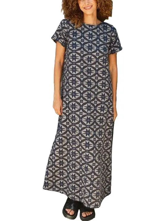Ace & Jig Mette Button Back Belted A-line Maxi Dress - Compass