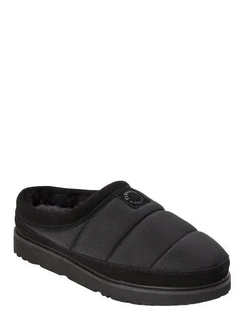 DEARFOAMS Nylon Sport Clog With Genuine Australian Shearling Lining - Black