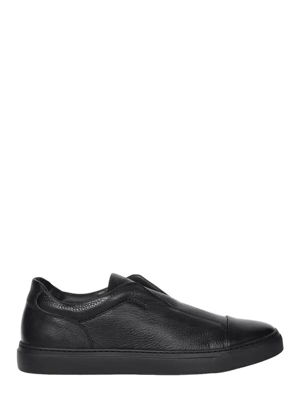 HARRYS OF LONDON Aaron Deerskin Slip-on Sneakers - Black