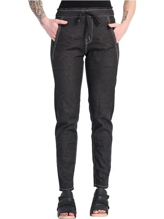 Alembika Iconic Stretch Jeans With Coated Finish - Jet