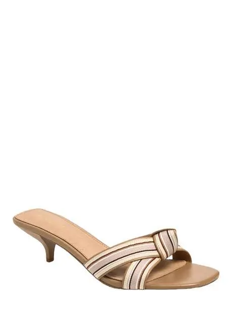CECILIA NEW YORK Fred Kitten Heel Slide Sandal - Tea Multi