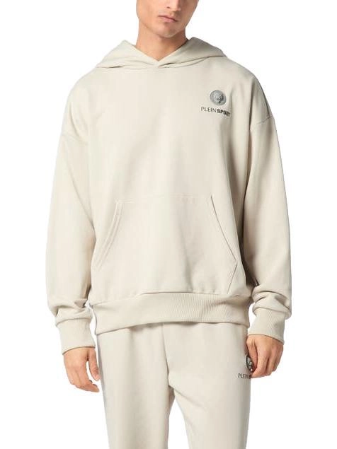 PLEIN SPORT Oversized Graphic Hoodie - Grey